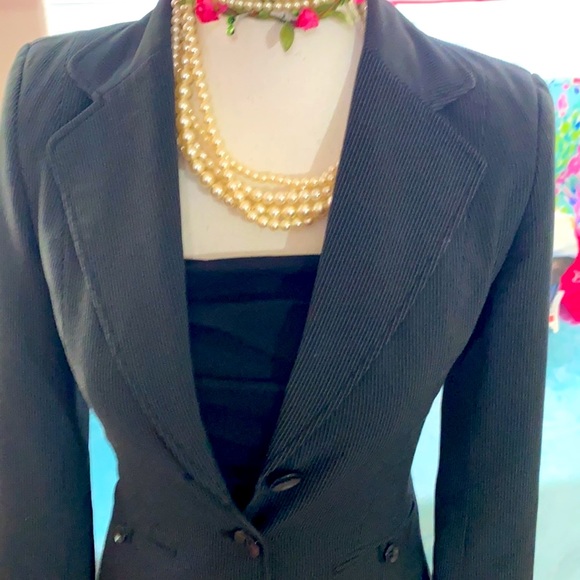 Suzy Shier | Jackets & Coats | Suzy Shier Black Pinstripe Jacket | Poshmark